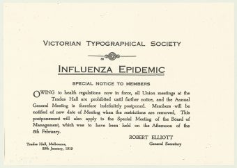 State Library Victoria – When Spanish Flu came to Victoria