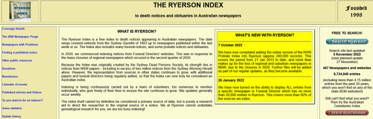 State Library Victoria – The Ryerson Index: a family history discovery tool